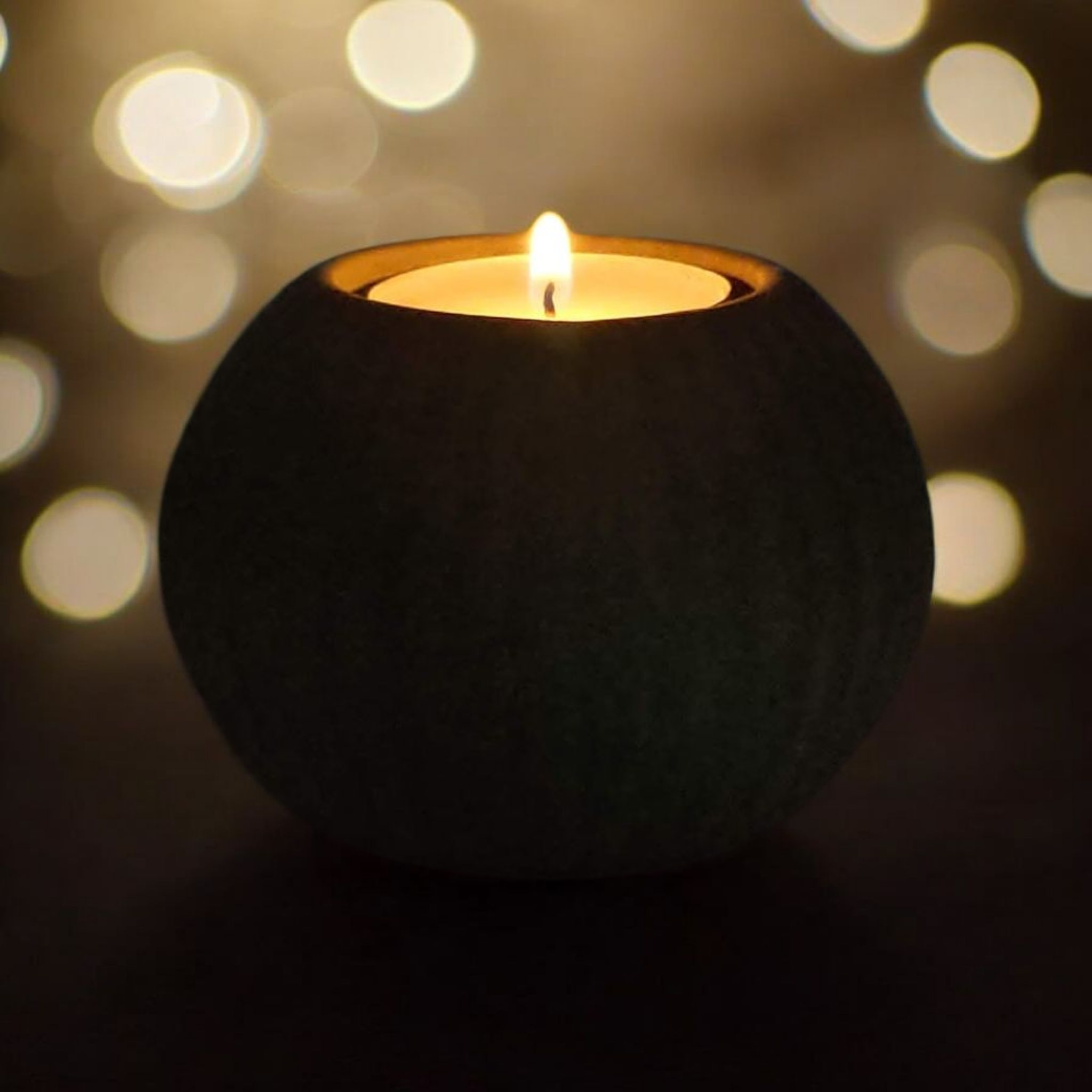 Kugel Teelicht - Betonte Deko