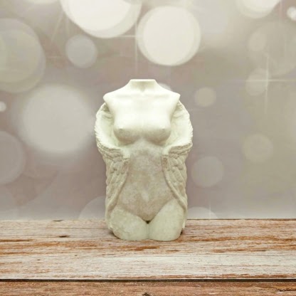 edle weibliche Statue in Anthrazit - Eleganz und Schönheit in Beton - Betonte Deko