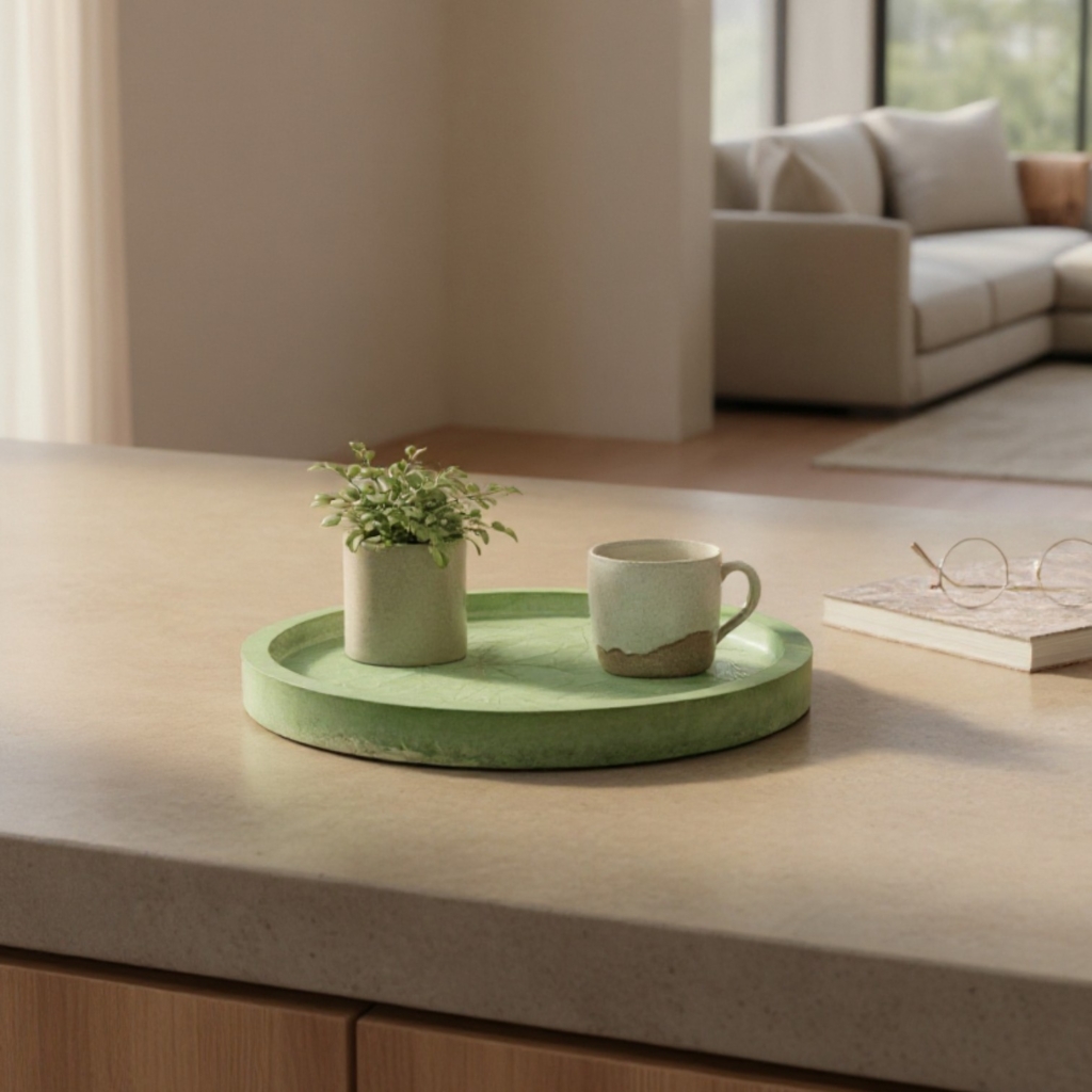 Tablett in rund oder quadratische aus Beton vielseitige Deko für ...