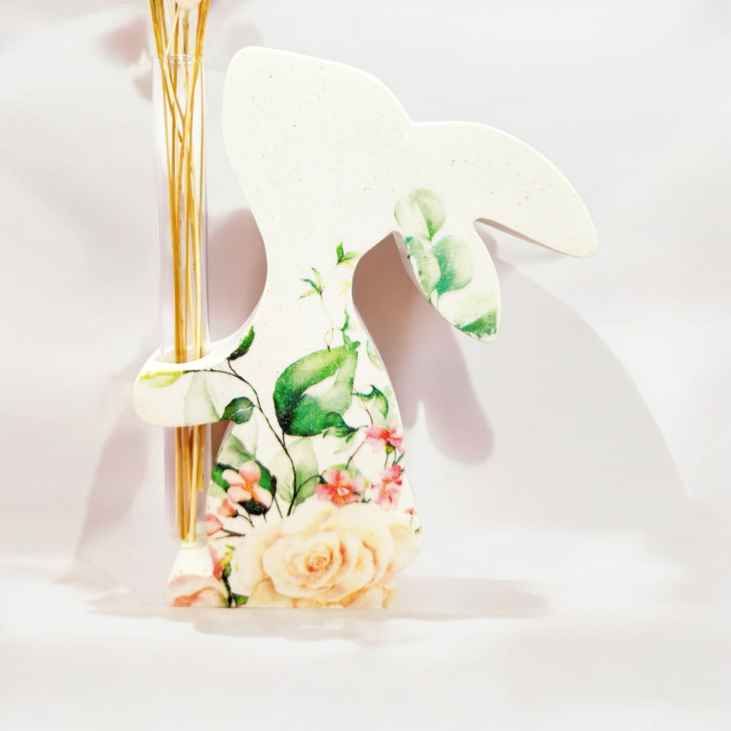 Blumiges Oster-Set in 2 Varianten aus Beton mit floralem Motiv