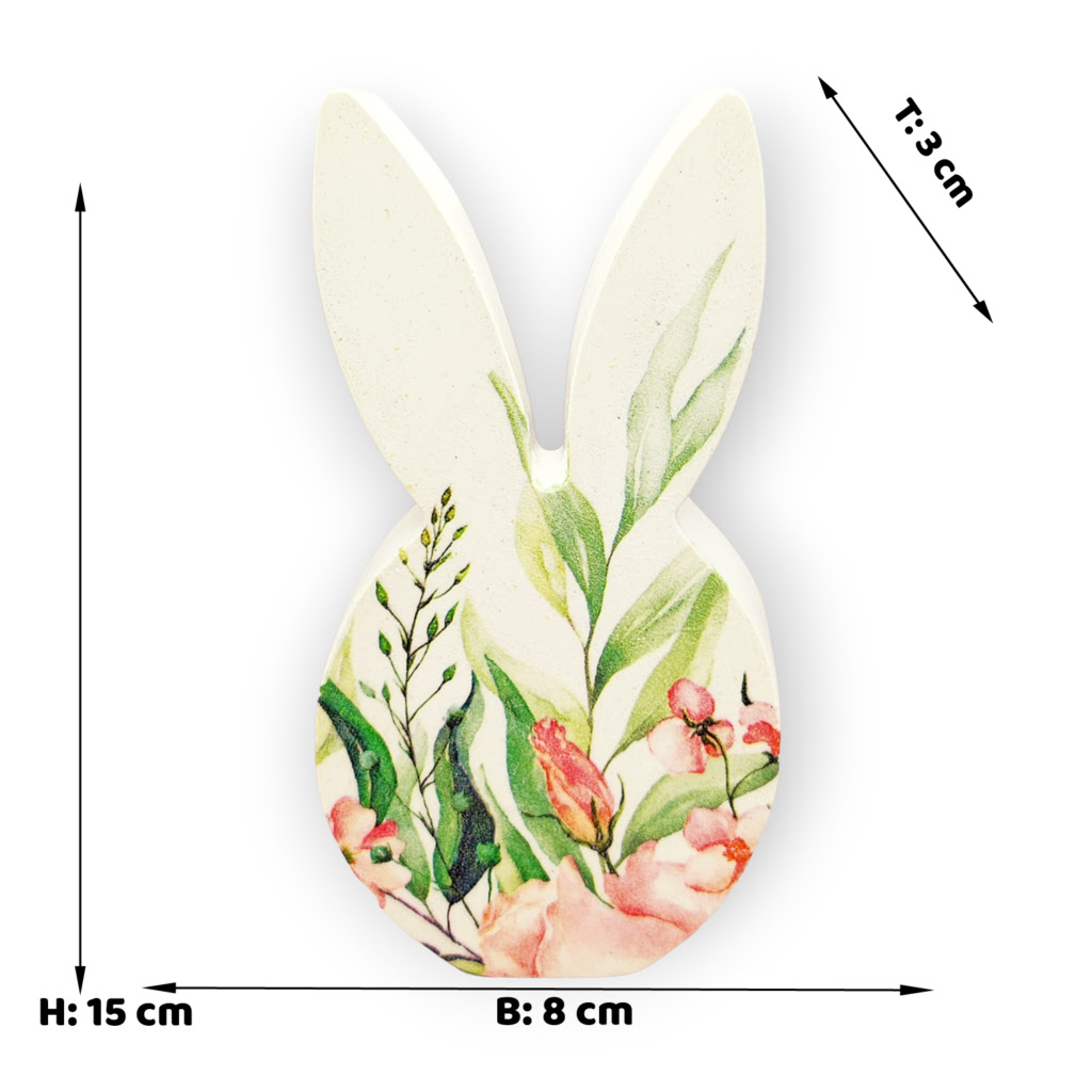 Blumiges Oster-Set in 2 Varianten aus Beton mit floralem Motiv