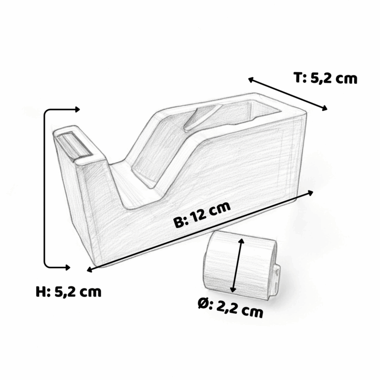 Klebebandabroller aus Beton als stilvolles Arbeitsutensil